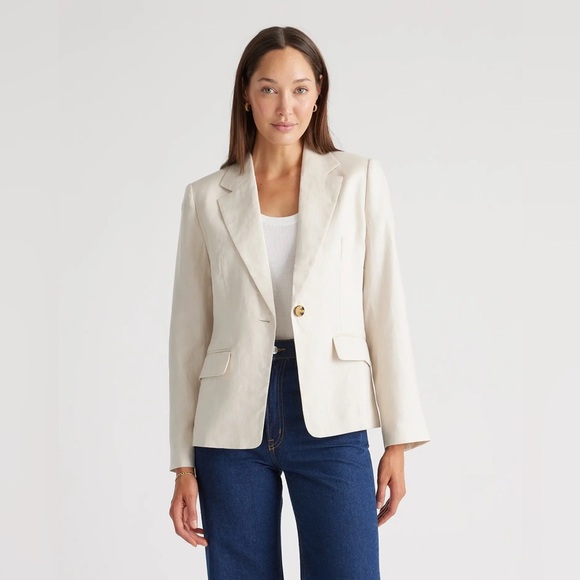 Quince | Jackets & Coats | Quince 0 European Linen Structured Blazer In ...
